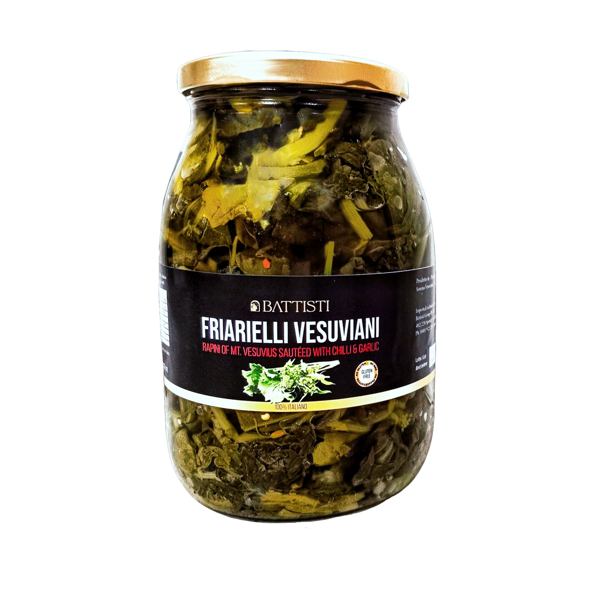 Premium Italian Vesuvian Friarielli (Rapini) in Oil 940g – Battisti