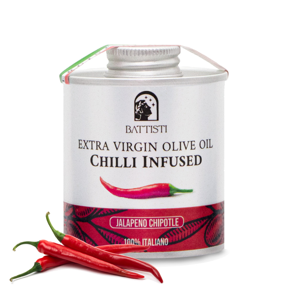 Battisti Smoked Chilli-Infused Premium Italian Extra Virgin Olive Oil 100ml